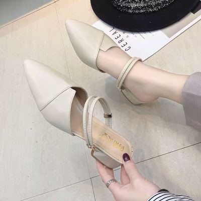 包头一鞋两穿仙女风中跟韩版凉拖