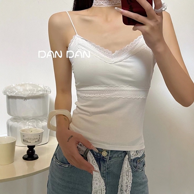 FAFA修身型吊带蕾丝辣妹风背心
