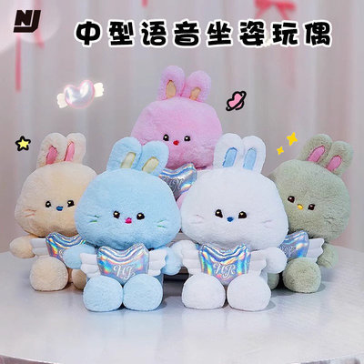 韩国女团NEWJEANS鲸bunini中型语音坐姿玩偶公仔联名LINE FRIENDS