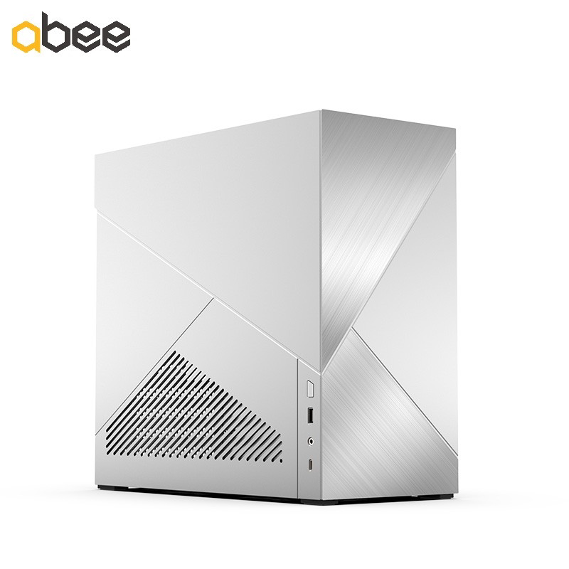 abee AS Enclosure M19Plus银/蓝全铝机箱240水冷SFX电源酷炫机箱
