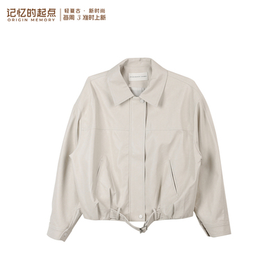 记忆的起点复古时尚PU外套206春季新款百搭都市外套上衣70AC46565