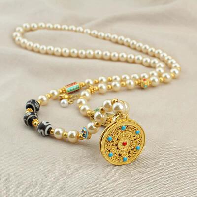 五福圆满国风2024新款百搭毛衣链