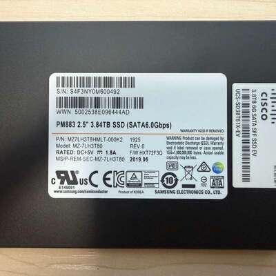 三星PM883 3.84TB 思科版 2.5寸SATA企业级--议价商品