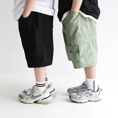 中大童男女童时尚工装短裤 WITTY韩国代购童装26夏款儿童裤子824