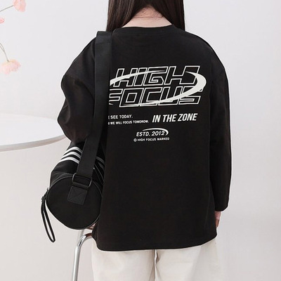 中大童男女童字母时尚长袖T恤 Beagle韩国代购童装26春款上衣740