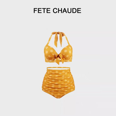 新款分体泳衣女高级感钢托聚拢