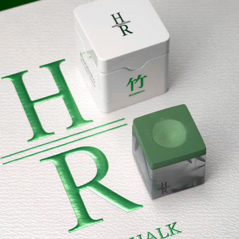 新款HR巧克粉绿色竹影云栖新款巧克中式黑八巧粉台球杆台球用品