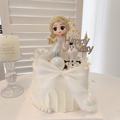 网红冰雪女王艾莎公主装饰摆件