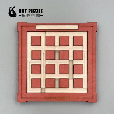 Leiden-schaft烧脑高难度9块透明方块拼图puzzle解压益智桌面游戏