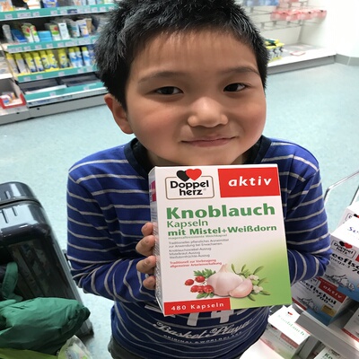 德国直邮 Doppelherz Knoblauch双心大蒜精大蒜素油软胶囊480粒