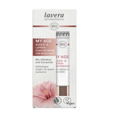 德国直邮 拉薇Lavera My Age神经酰胺淡纹紧致抗皱眼霜唇霜精华