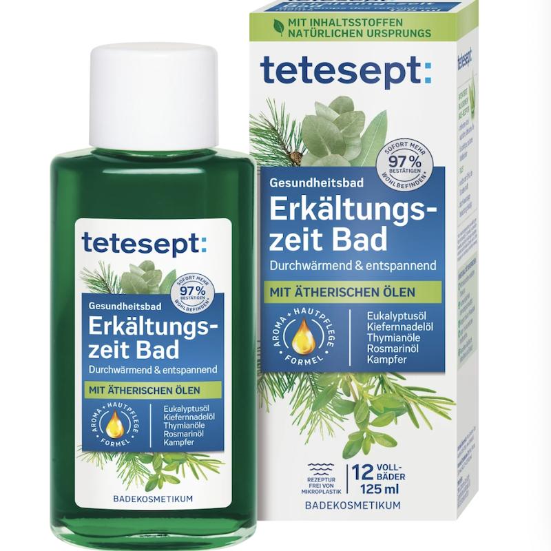 德国直邮 tetesept桉树油百里香迷迭香泡澡沐浴露 驱寒舒缓 125ml