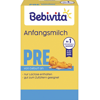 德国直邮 Bebivita婴幼儿配方奶粉PRE段123 1+2+新生宝宝奶粉500g