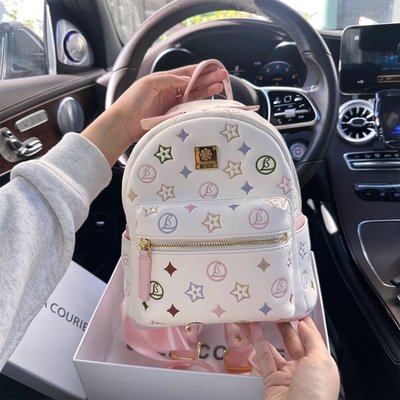 JULIA COURIER女包百搭刺绣双肩包包女2026新款潮大容量学生背包