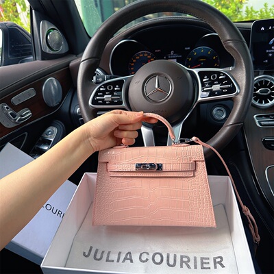 JULIA COURIER女包鳄鱼纹凯莉包包女2026新款单肩斜挎手提包通勤