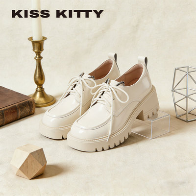 KISSKITTY厚底乐福鞋女复古百搭