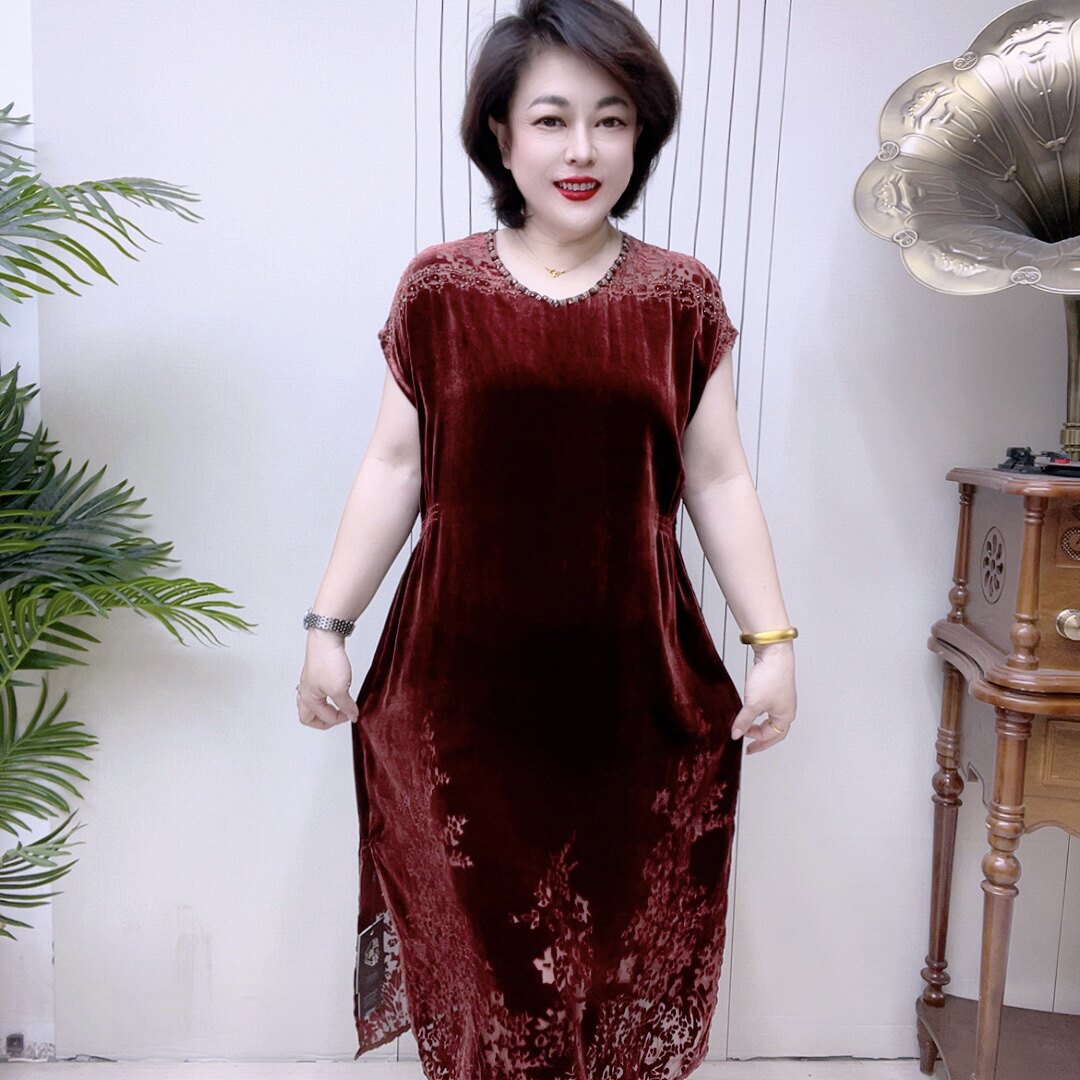 桑蚕丝高端气质连衣裙43A2278