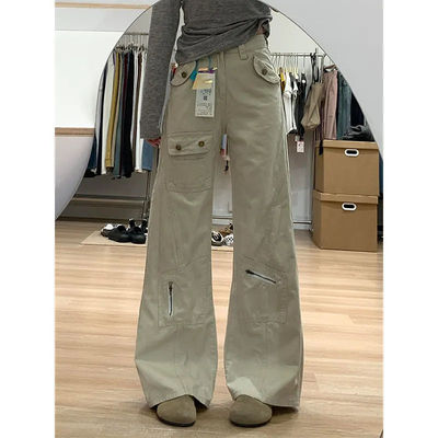 美式多口袋工装牛仔裤女