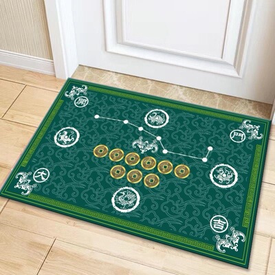 开运入户门垫七星九运过门垫红色五帝六帝钱太极八卦地毯进门地垫