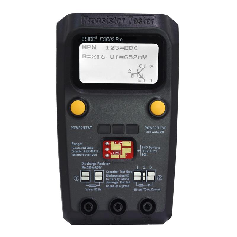 ESR02 Pro 电解晶体管测试表M328电阻电感电容ESR测试仪