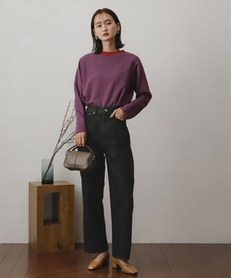 直筒裤女款长裤纯棉牛仔