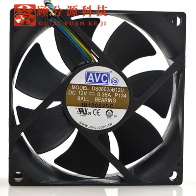 全新原装AVC 8025 12V 0.35A DS08025B12U P134 双滚珠大风量风扇