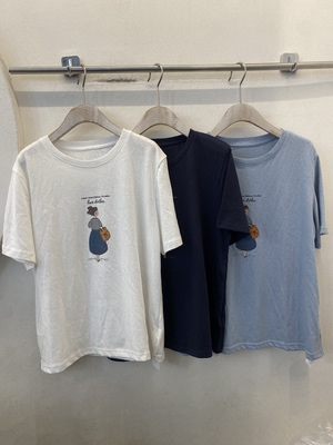 PARK韩国进口2026春季新款时尚百搭圆领印花小女孩休闲短袖t恤女