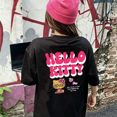 HelloKitty黑皮凯蒂猫联名T恤