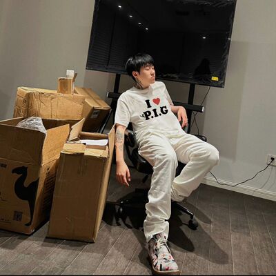 MWBcapper同款我爱猪短袖T恤