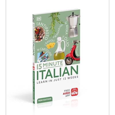 15-Minute Italian DK 15分钟学意大利语 英文原版进口图书 语言学习 单词词汇语法书教辅【中商原版】