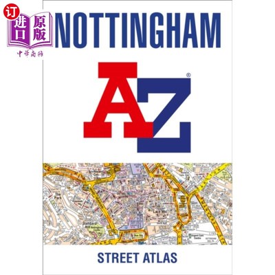 海外直订Nottingham A-Z Street Atlas 诺丁汉A-Z街地图集