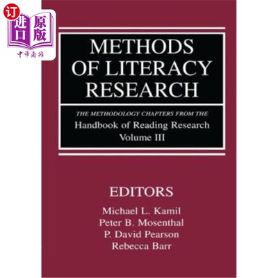 海外直订Methods of Literacy Research: The Methodology Chapters from the Handbook of Read 识字研究方法：阅读研究手册