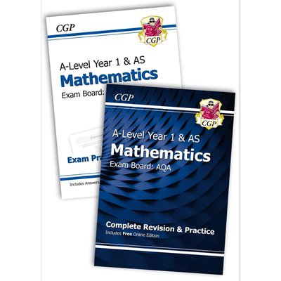 英国CGP原版 Complete Revision and Exam Practice A-Level Maths AQA Year 1 AS数学备考套装两册 含电子版+答案 【中商原?