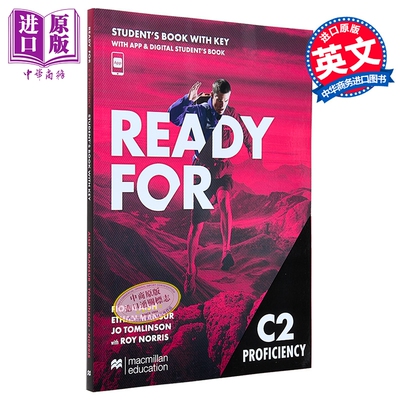 剑桥CPE考试备考学生用书含答案配电子书和App Ready for C2 Proficiency Students Book with Key and App 【中商原版】