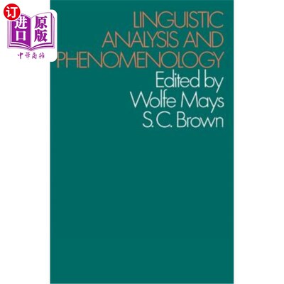 海外直订Linguistic Analysis and Phenomenology 语言分析与现象学
