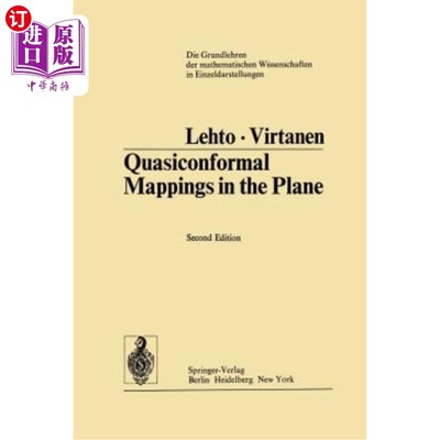 海外直订Quasiconformal Mappings in the Plane 平面中的拟共形映射