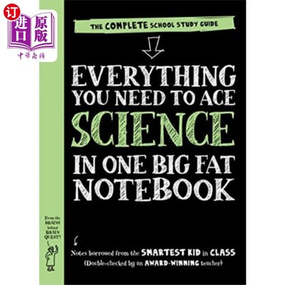海外直订Everything You Need to Ace Science in One Big Fa... 所有你需要在一个大胖笔记本的科学