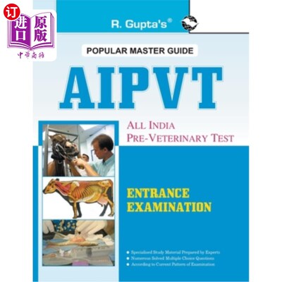 海外直订All India Pre-Veterinary Test (AIPVT) For Admission to B.V.Sc & A.H. Course Exam 为了进入B.V.Sc