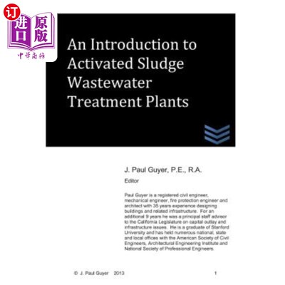 海外直订An Introduction to Activated Sludge Wastewater Treatment Plants 活性污泥污水处理厂简介