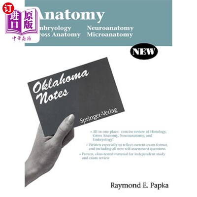 海外直订医药图书Anatomy: Embryology - Gross Anatomy - Neuroanatomy - Microanatomy 解剖：胚胎学-大体解剖-神经解剖-显