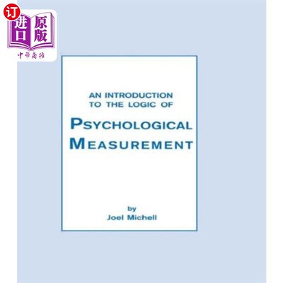 海外直订Introduction To the Logic of Psychological Measu... 心理测量逻辑导论