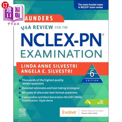 海外直订医药图书Saunders Q & A Review for the NCLEX-PN (R) Exami... 桑德斯对NCLEX-PN (R)考试的问答回顾