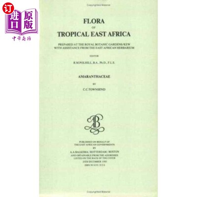 海外直订Flora of Tropical East Africa -Amaranthaceae (19... 热带东非植物志-苋科(1985)