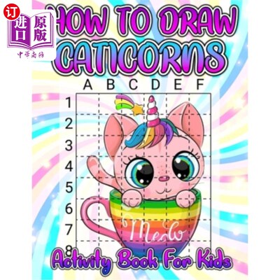 海外直订How To Draw Caticorns Activity Book For Kids: Learn How To Draw Cute Caticorns S 如何画的儿童活动书:学习如