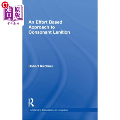 海外直订Effort Based Approach to Consonant Lenition 基于努力的辅音连读法