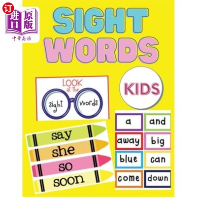 海外直订Sight Words For Kids: 100 Sight Words Kindergarten Workbook Ages 4-8 - Learn to  儿童视觉词:100视觉词幼儿园