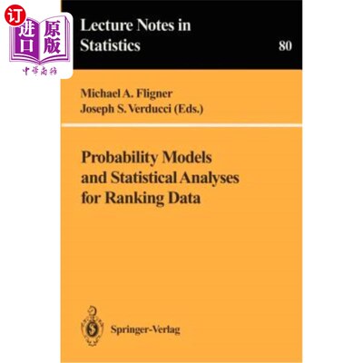 海外直订Probability Models and Statistical Analyses for Ranking Data 排名数据的概率模型和统计分析