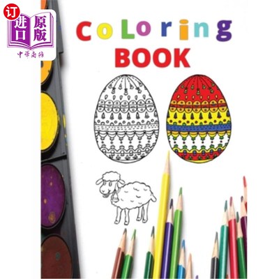 海外直订Easter Holiday Decorations - A Coloring Book for All Ages: pring and Easter styl 复活节节日装饰-一本适合所