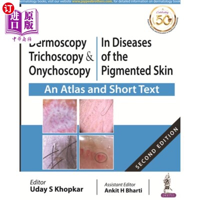 海外直订医药图书Dermoscopy, Trichoscopy and Onychoscopy in Disea... 色素皮肤疾病的皮肤镜、毛镜和耳镜