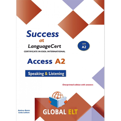 现货 Success at LanguageCert A2 ESOL SELT - Overprinted Edition 成功掌握朗思考试A2 ESOLSELT--带答案的套印版【中商原版】